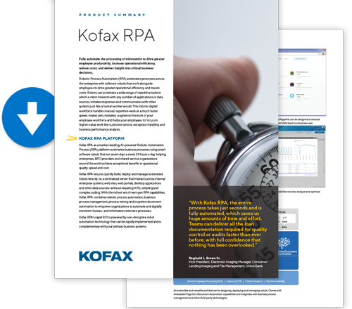 Kofax Robotic Process Automation | RPA Products